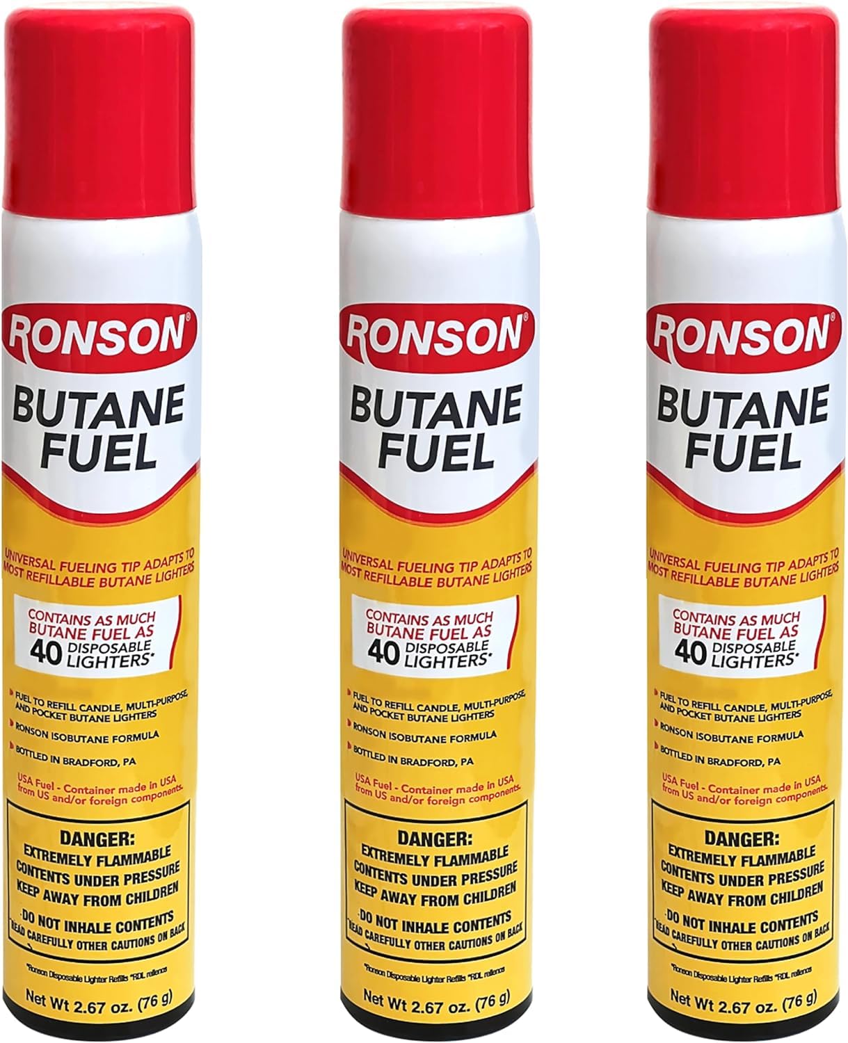 Ronson Lighter Butane Refill 135ML (Pack of 3), White in Pakistan ...