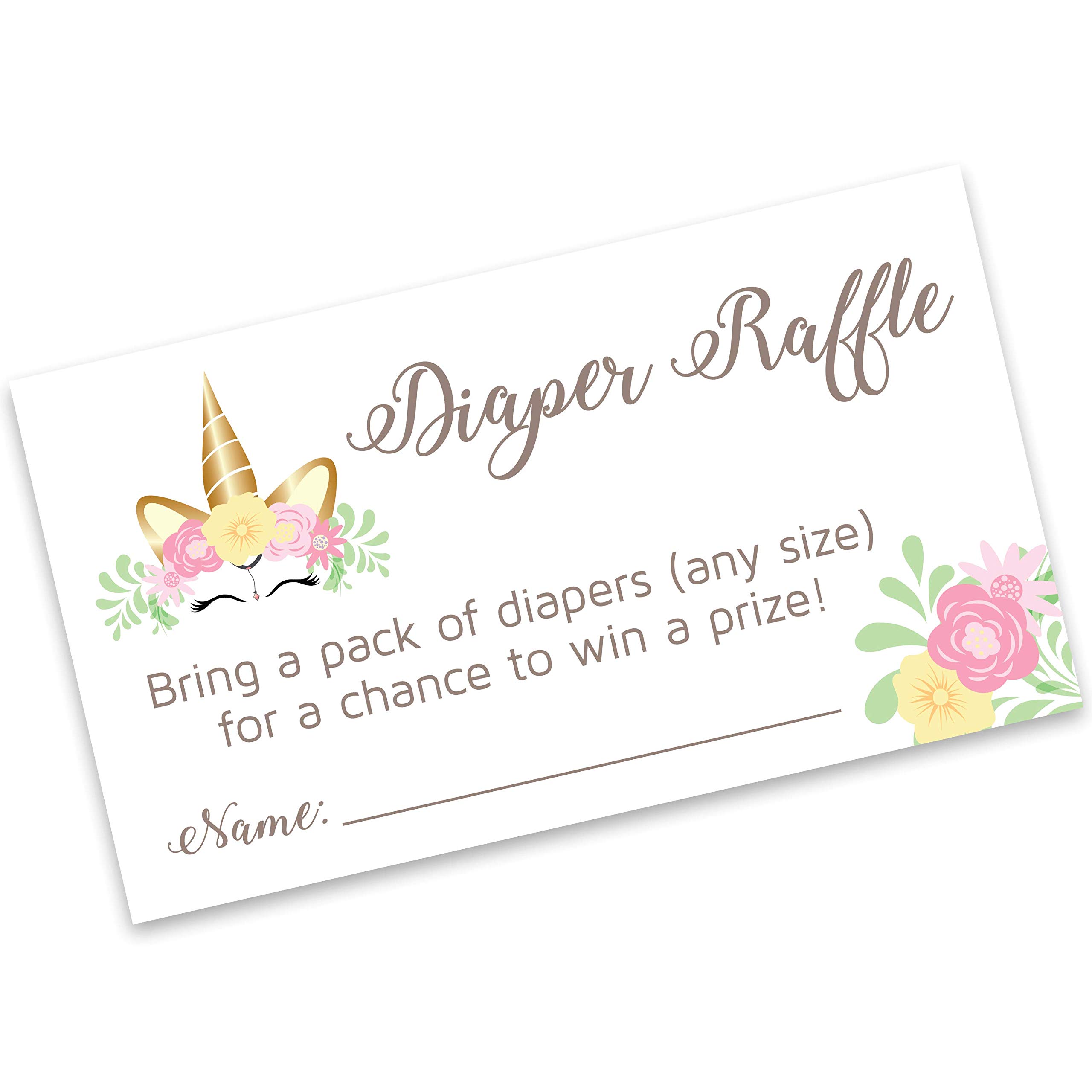 Unicorn Baby Diaper Raffle Templates Boho Floral Boy Elephant Diaper