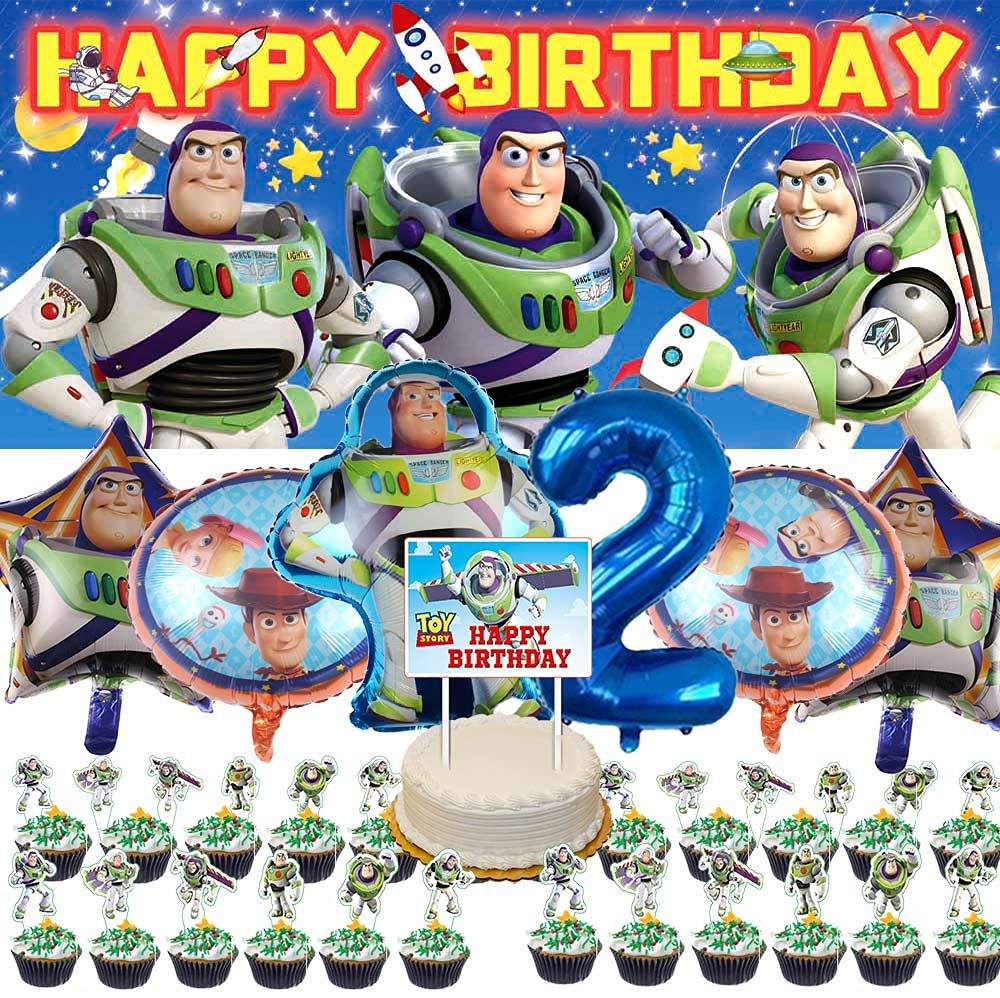 Buy JUMPHOP Two Infinity and Beyond Buzz Lightyear 2nd Birthday Party ...