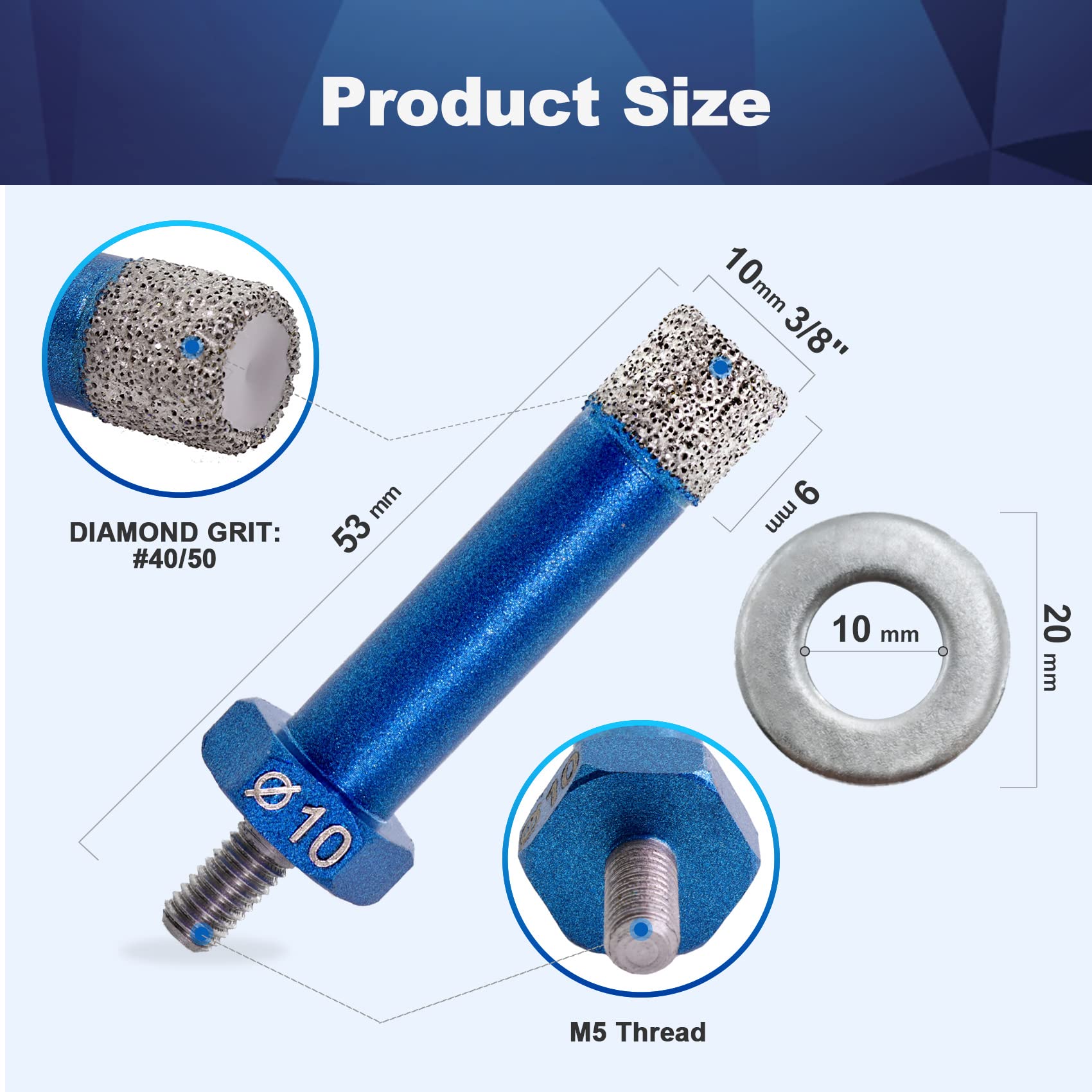 Snapklik.com : Dry Diamond Tile Drill Bit 3/8inch