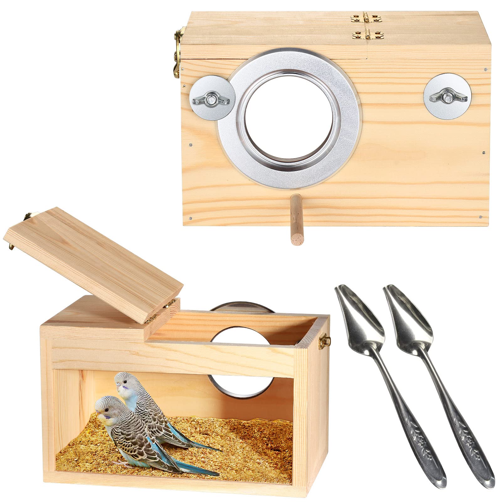 Buy Skyeasure Budgie Nesting Box, Bird Nests for Cages, Bird Nest ...