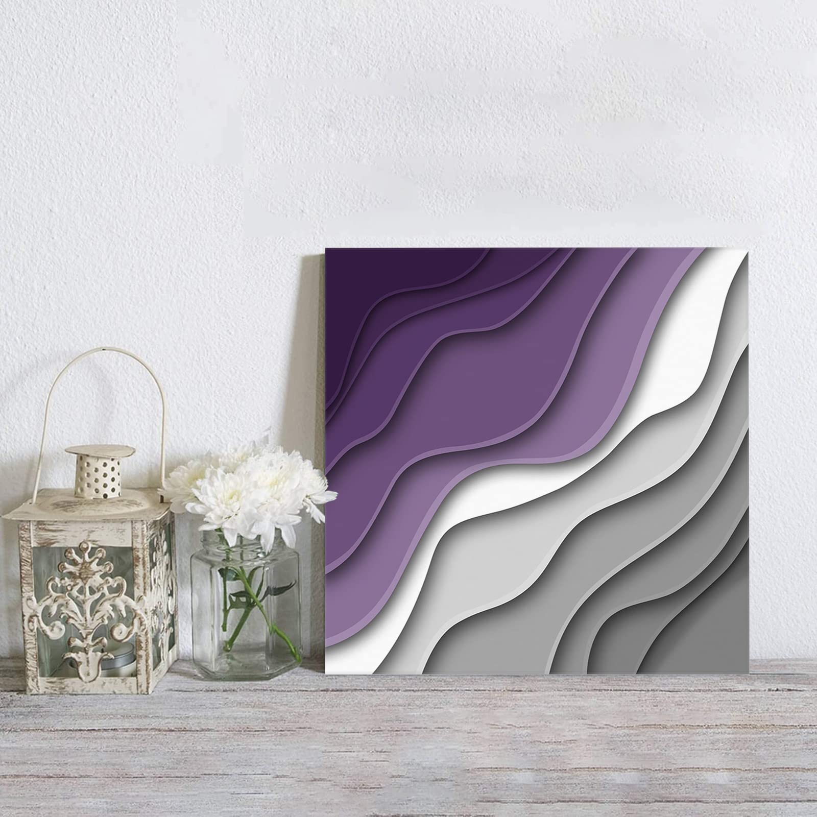 Purple Silver Painting