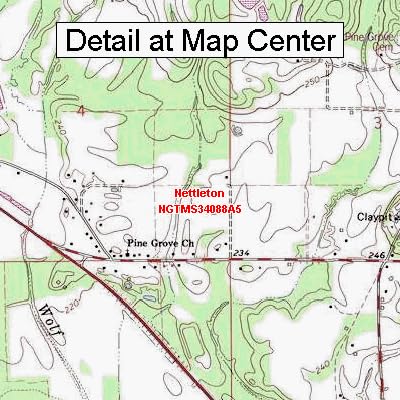 Amazon.com : USGS Topographic Quadrangle Map - Nettleton, Mississippi ...