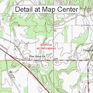 Amazon.com : USGS Topographic Quadrangle Map - Nettleton, Mississippi ...