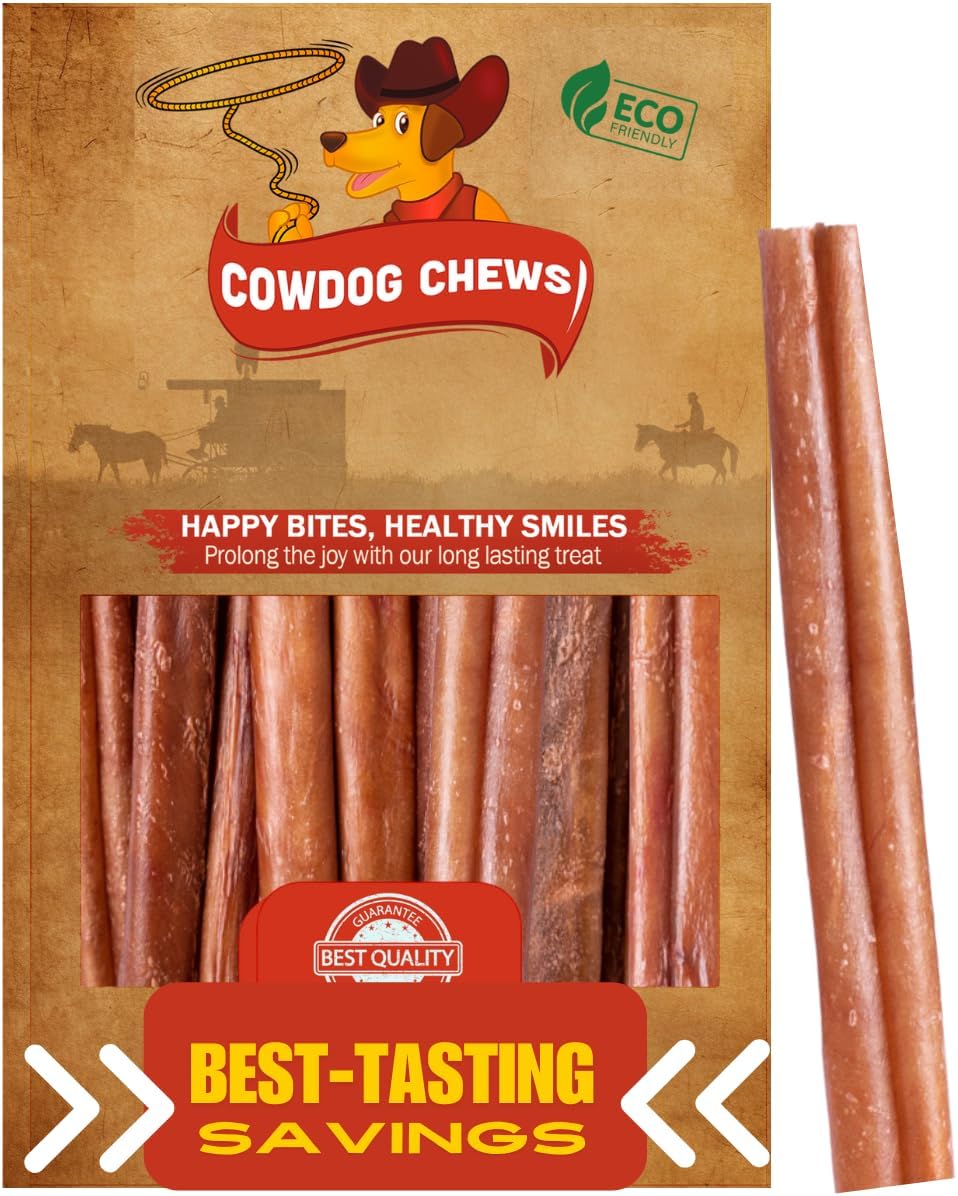 Amazon.com: Cowdog Chews Beef Bully Stick: Odor-Free, Fully Digestible ...