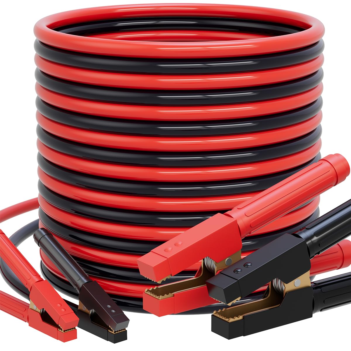 Snapklik.com : POADTOR Heavy Duty Jumper Cables 1 Gauge 30FT 900A ...