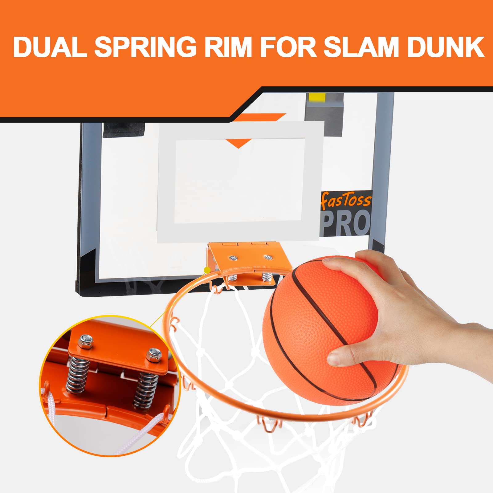 Snapklik.com : FASTOSS Pro Mini Basketball Hoop Indoor Family Games For ...