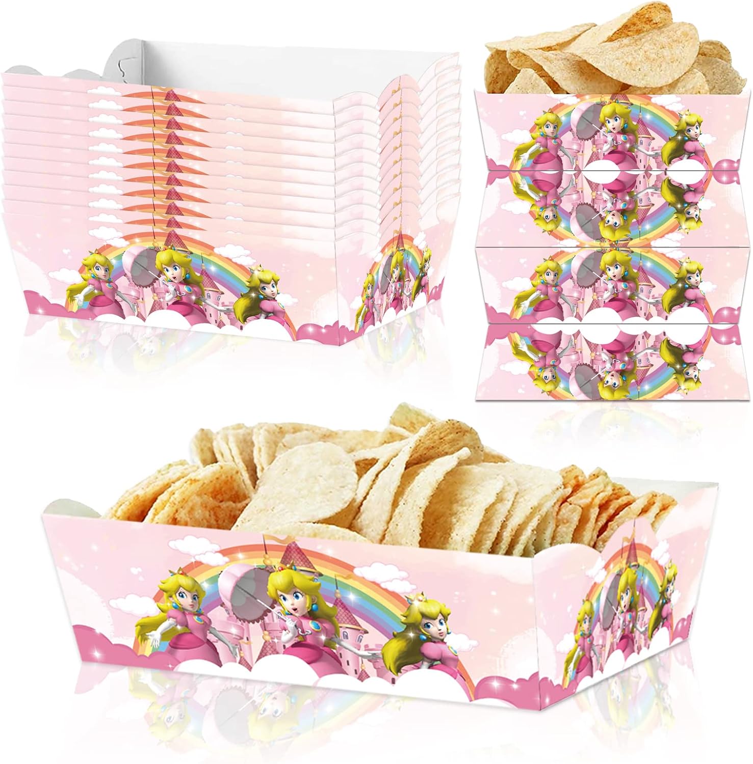 Amazon.com: YOPENMOUNE 30 Pack Princess Peach Birthday Party Supplies ...
