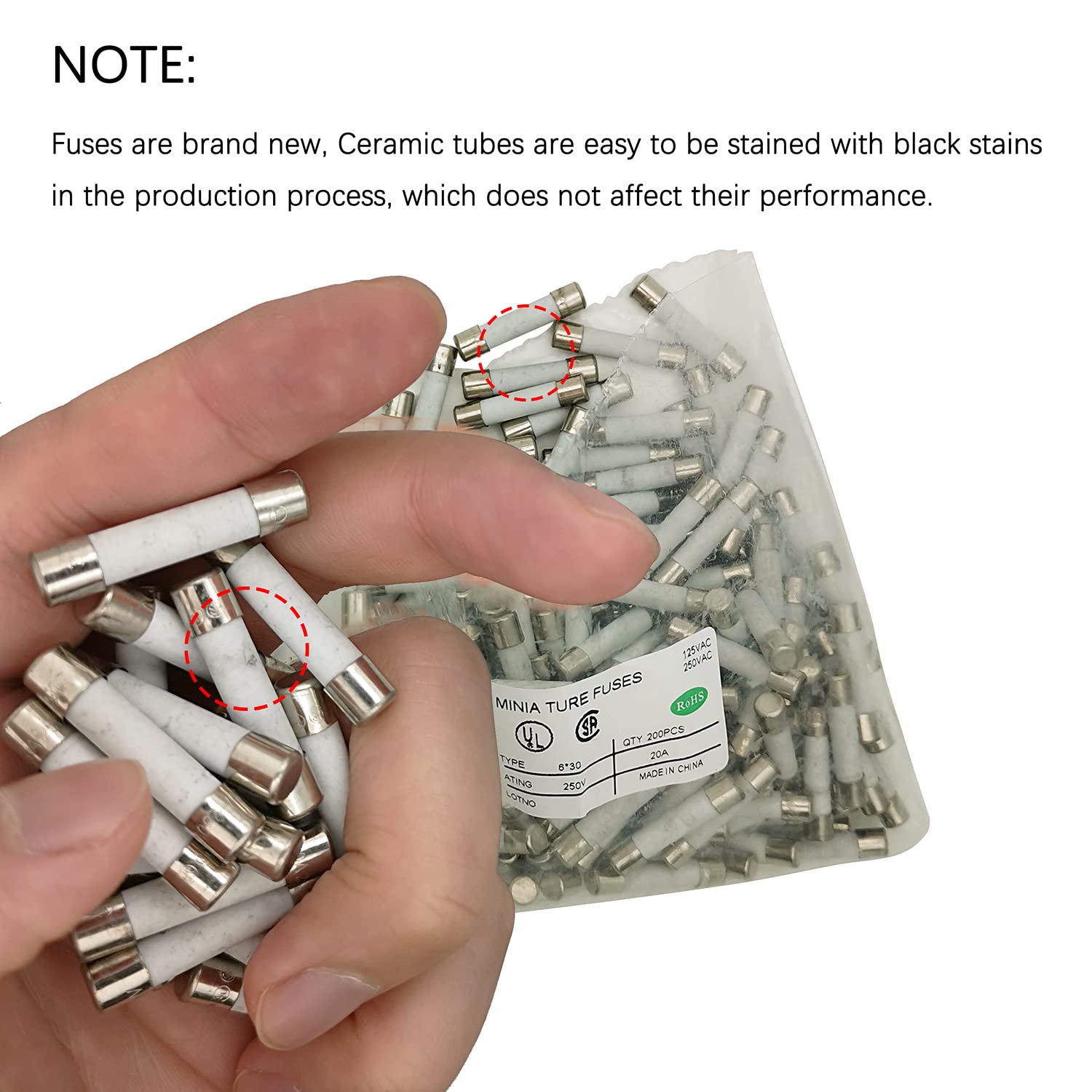 Snapklik.com : Microwave 20 Amp 250V Fuse, Slow-Blow, 6x30 Mm Ceramic ...