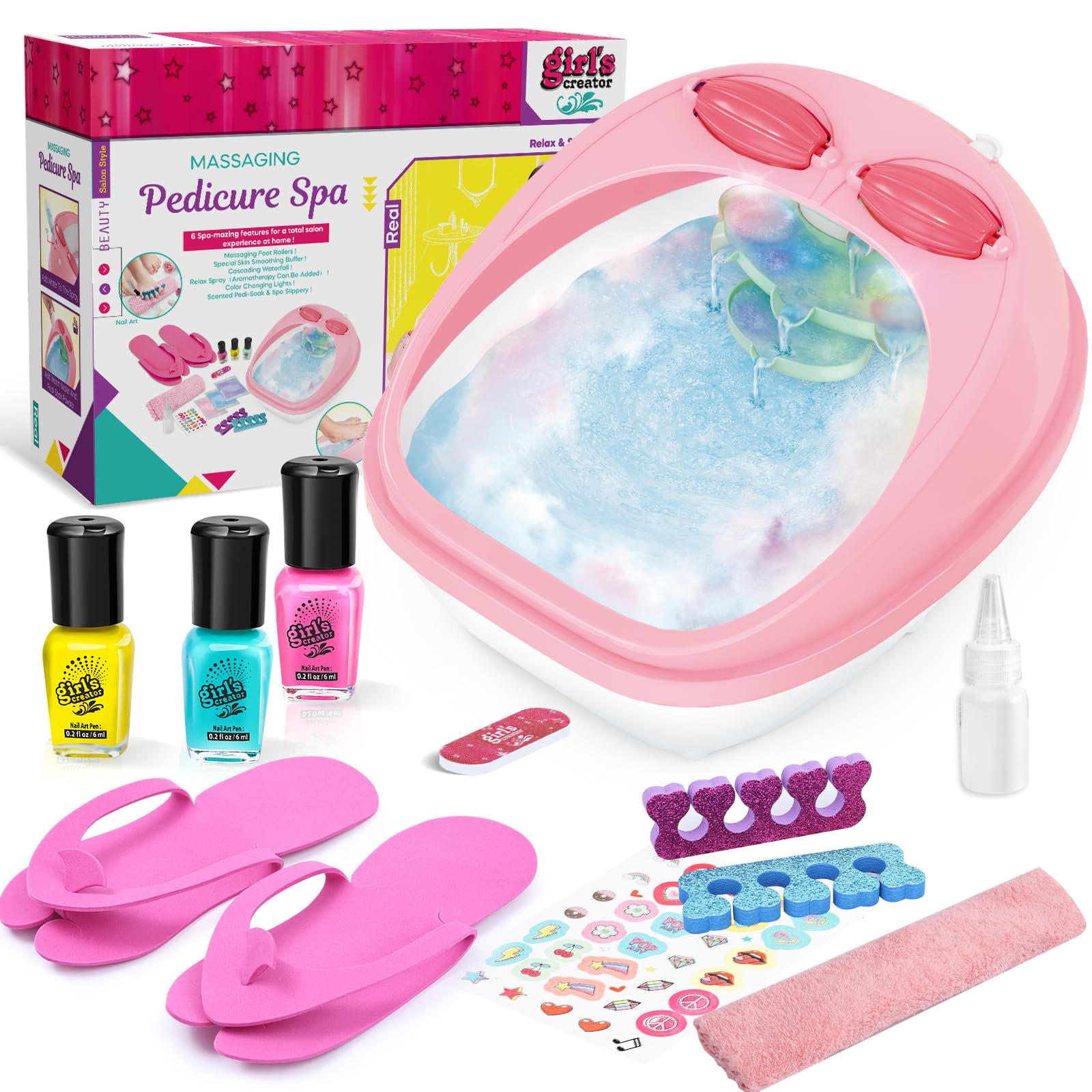 Amazon.com: Foot Spa Kit for Girls,Kids Spa Day Kit,Nail Kit for Girls ...