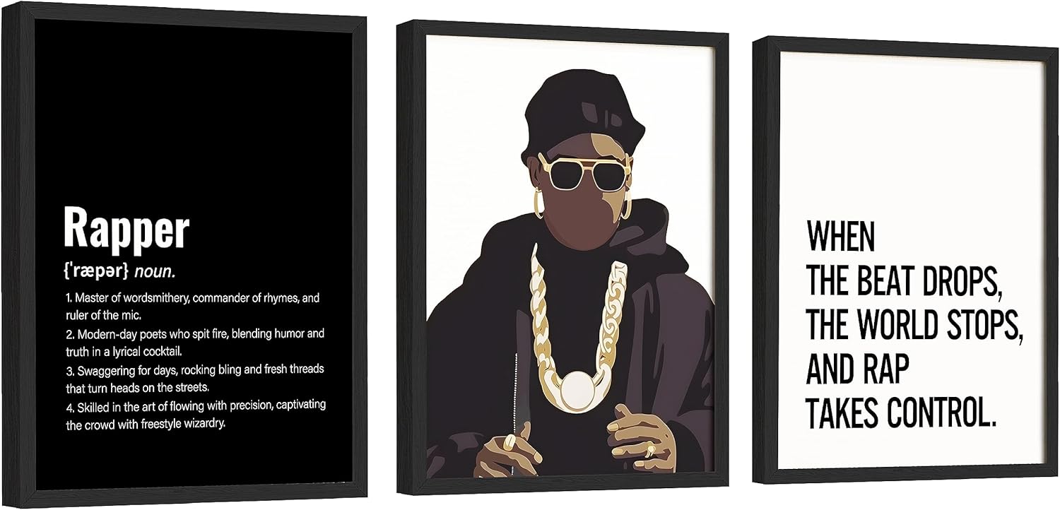 Amazon.com: EXCOOL CLUB Rapper Posters for Room Aesthetic - 12x16 Hip ...