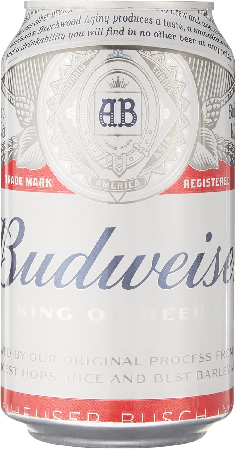 Budweiser Beer Can, 24 x 355ml : Amazon.sg: Grocery