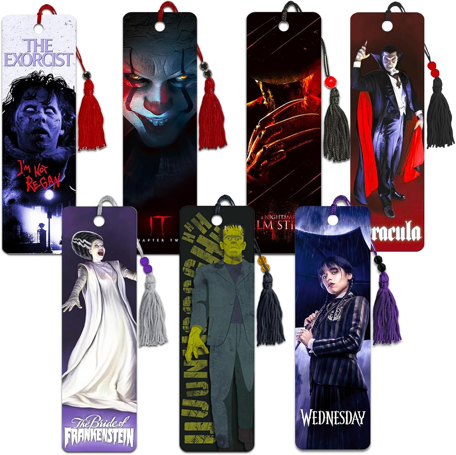 Amazon.com: Horror Themed Bookmarks - Scary Bookmarks for Adults Bundle ...
