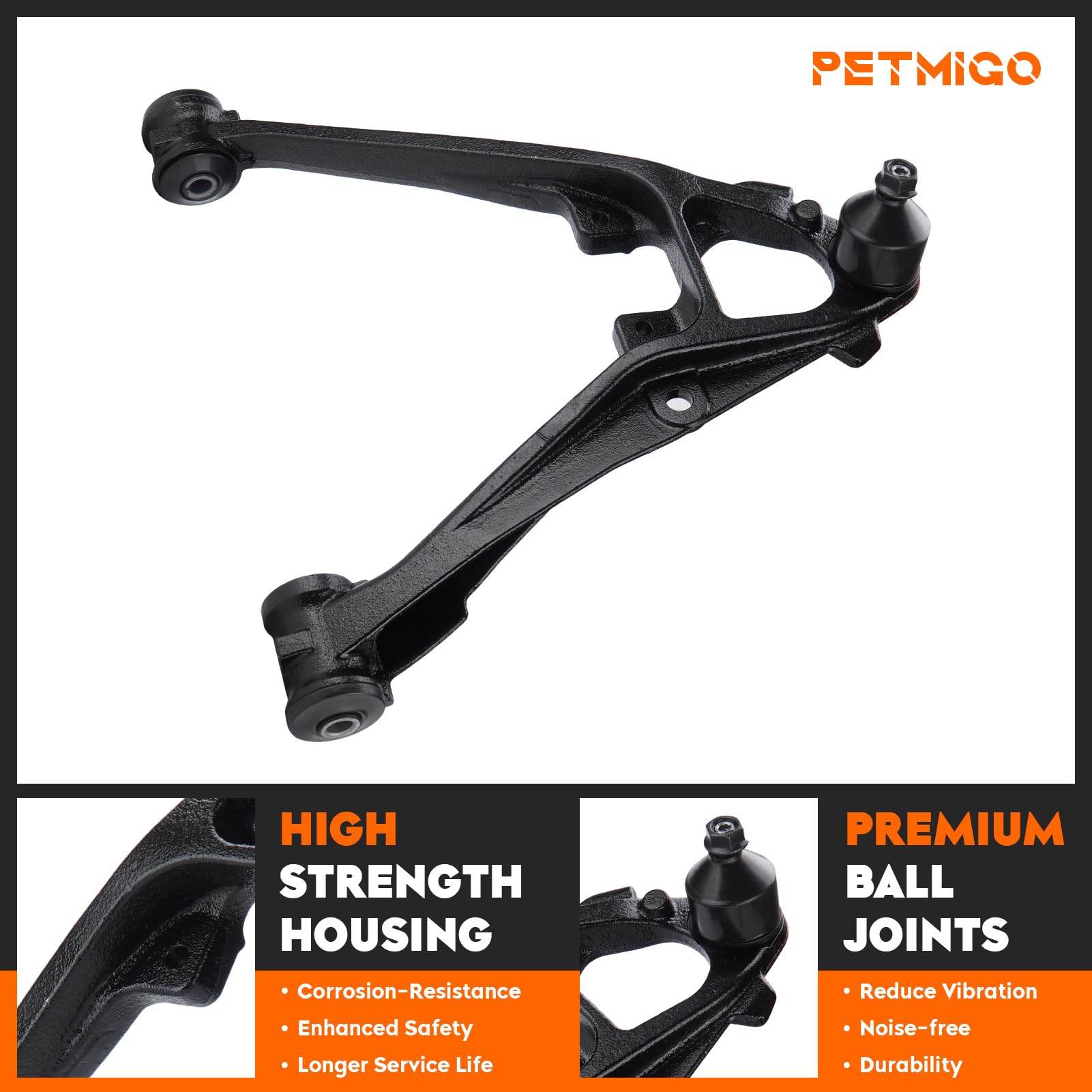 Front Suspension Lower Right Passenger Side Control Arms with Ball ...
