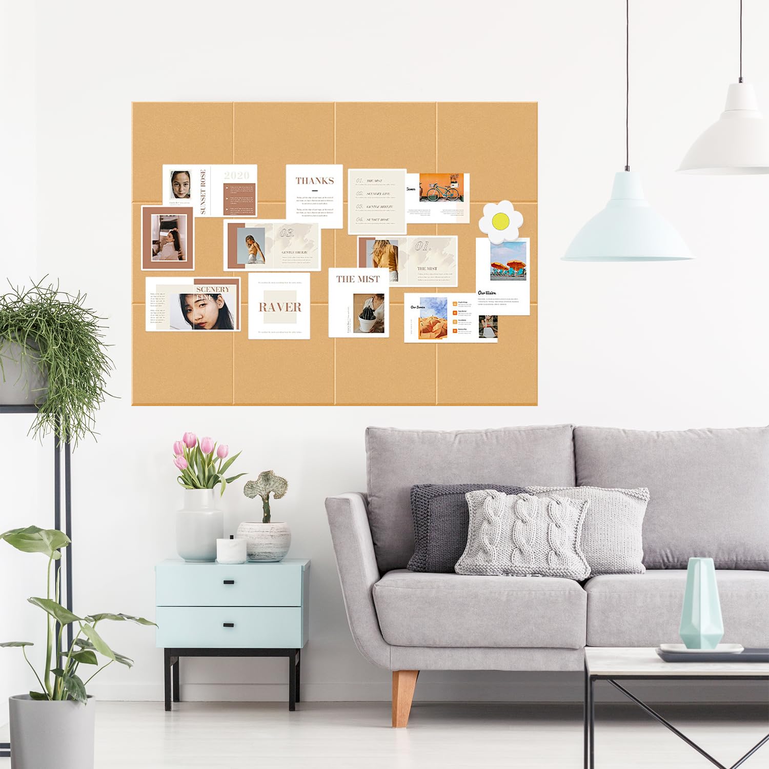 Snapklik.com : Ghelbq 48”x36” Large Cork Board Alternative - 12-Pack ...