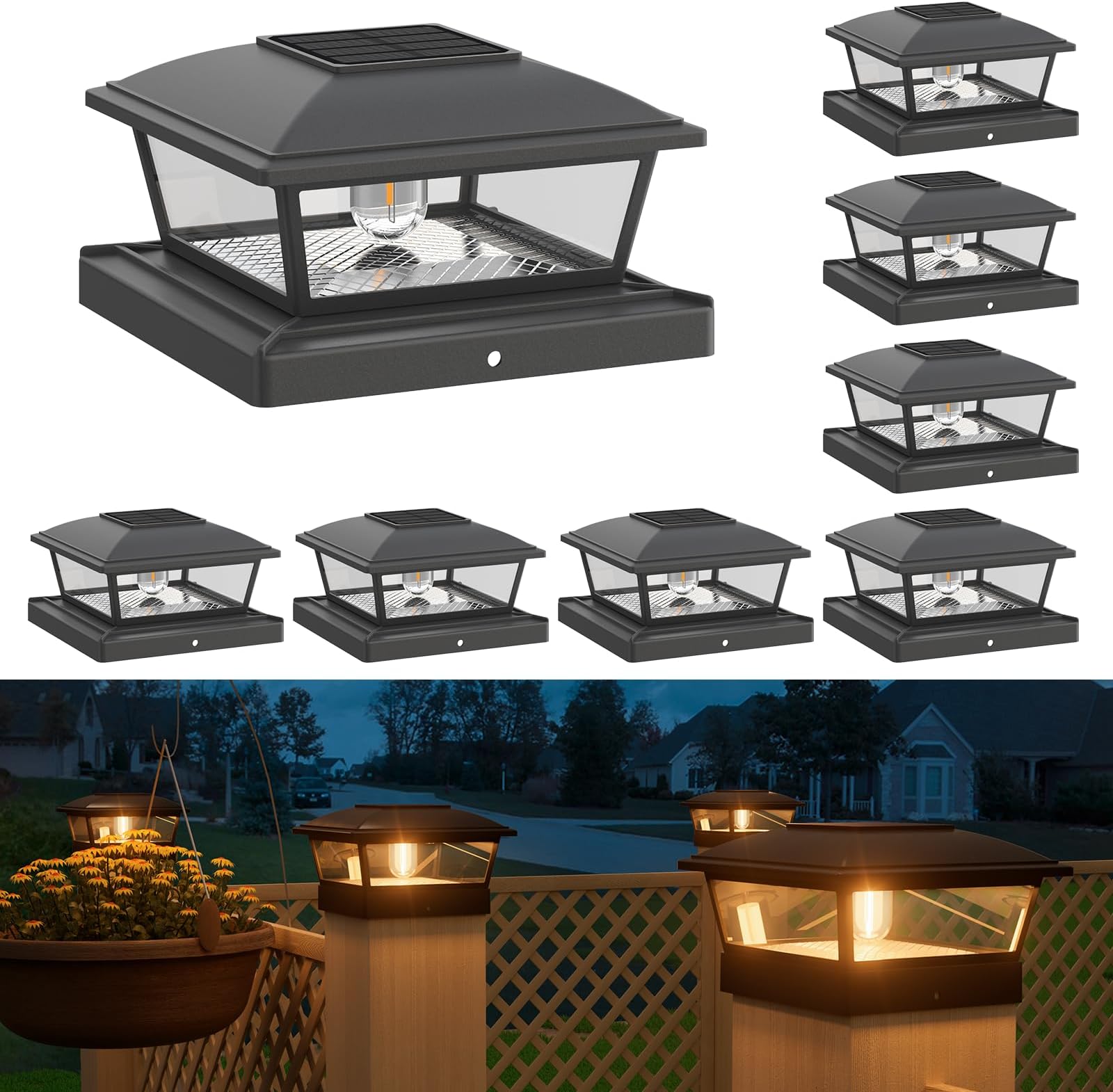 Classy Caps SL086 6x6 Prestige Solar Post Cap, Copper, Pack of 2 ...