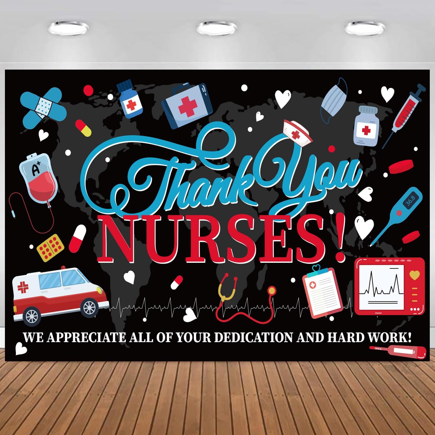 Amazon.com: Nurses Week Banner,Thank You Nurses Week Decorations,Nurse ...