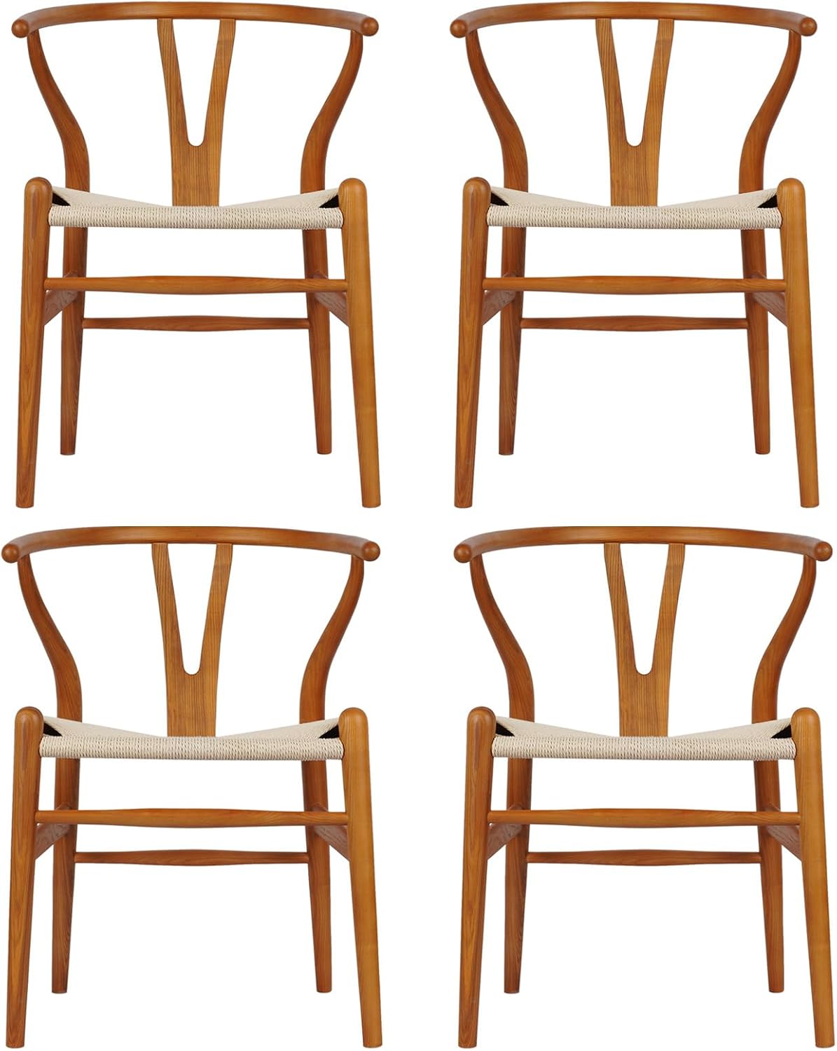 Amazon.com - Tomile Solid Wood Wishbone Chair Y Chair Mid-Century ...