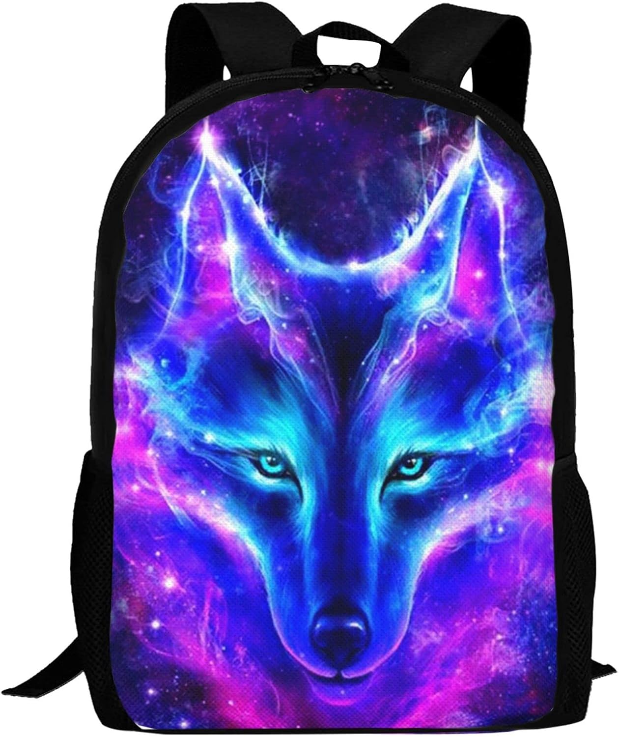 Amazon.com: Viythuw Purple Blue Galaxy Wolf Backpack, Simple and ...