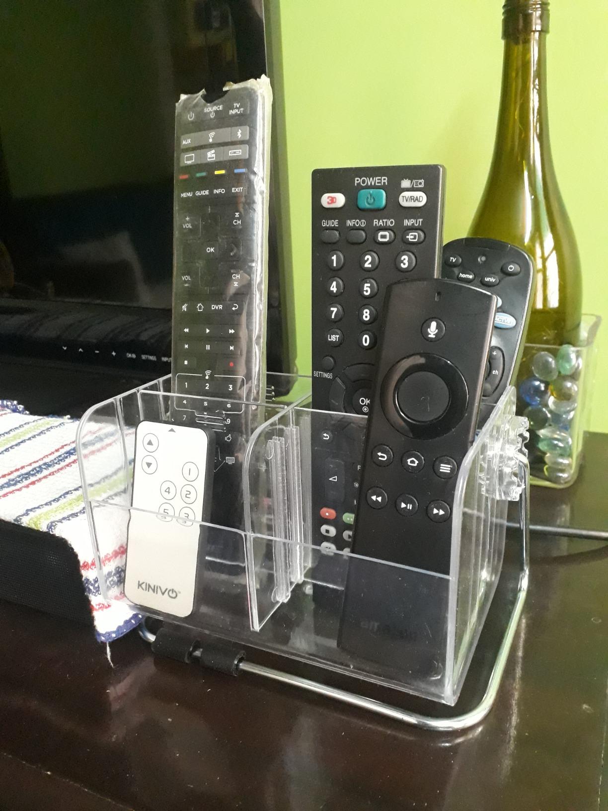 KARTUNBOX 6-Slot Clear Transparent Acrylic Remote Control Stand for ...