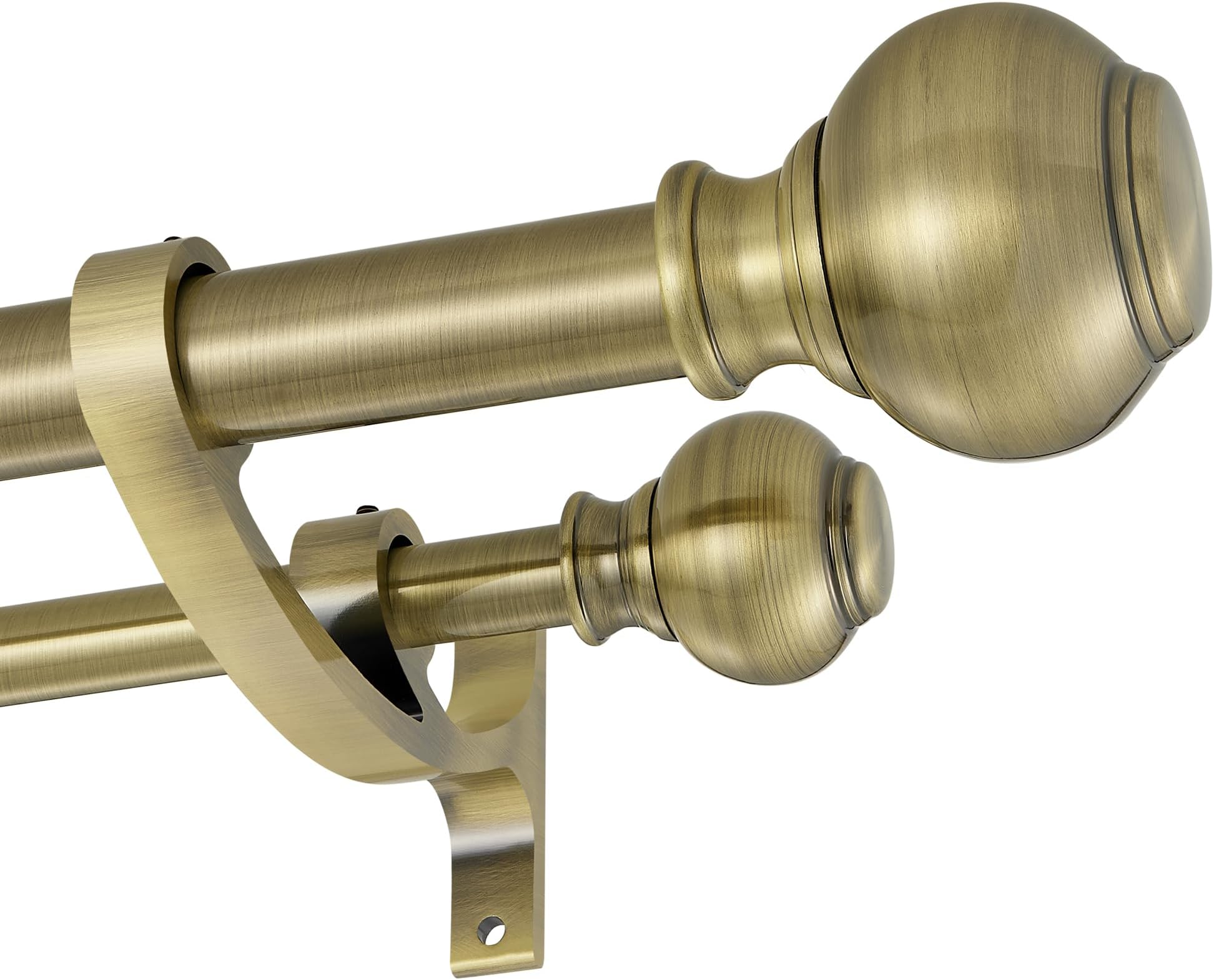 Amazon.com: 1 Inch Double Curtain Rods 48 to 84 Inches, Window Dual ...