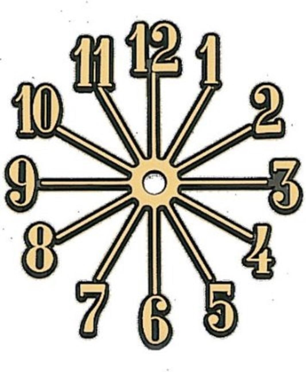 Amazon.com: A n B Collectibles 3" Classic Full Sunburst Plastic Clock ...
