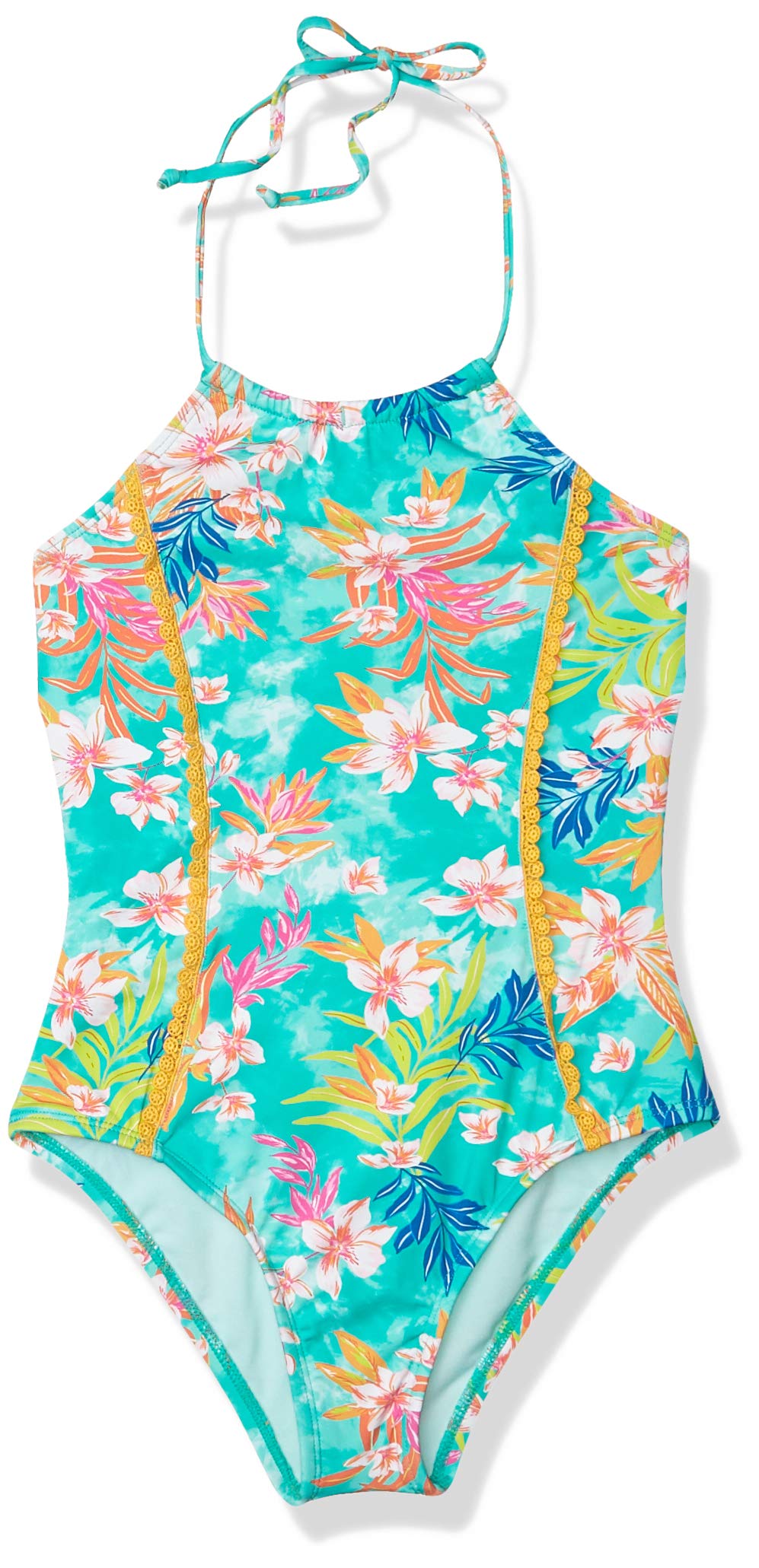 Girls High Neck Halter One Piece Swimsuit - Sandyswim