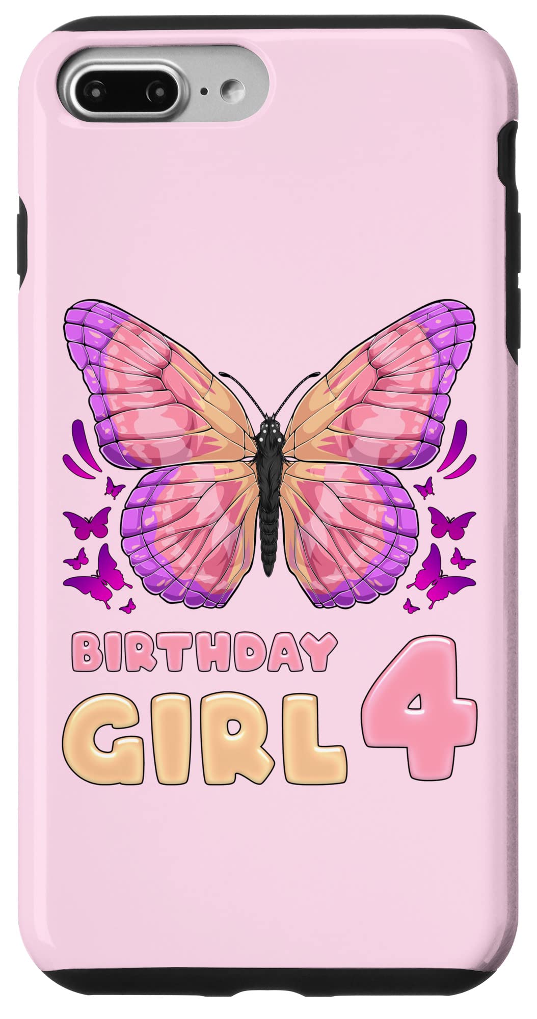 Number 4 With A Butterfly