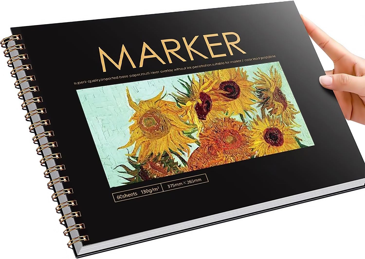 Acidea A4 Marker Paper Pad, Double Sided Bleedproof Marker Sketchbook ...