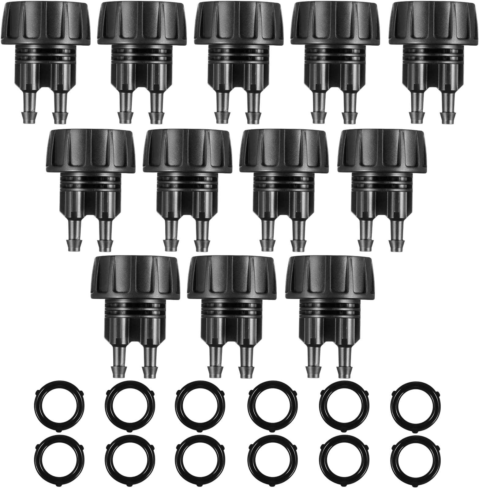 Amazon.com : Retisee 12 Pcs 1/4 Inch Drip Irrigation Hose Connectors to ...
