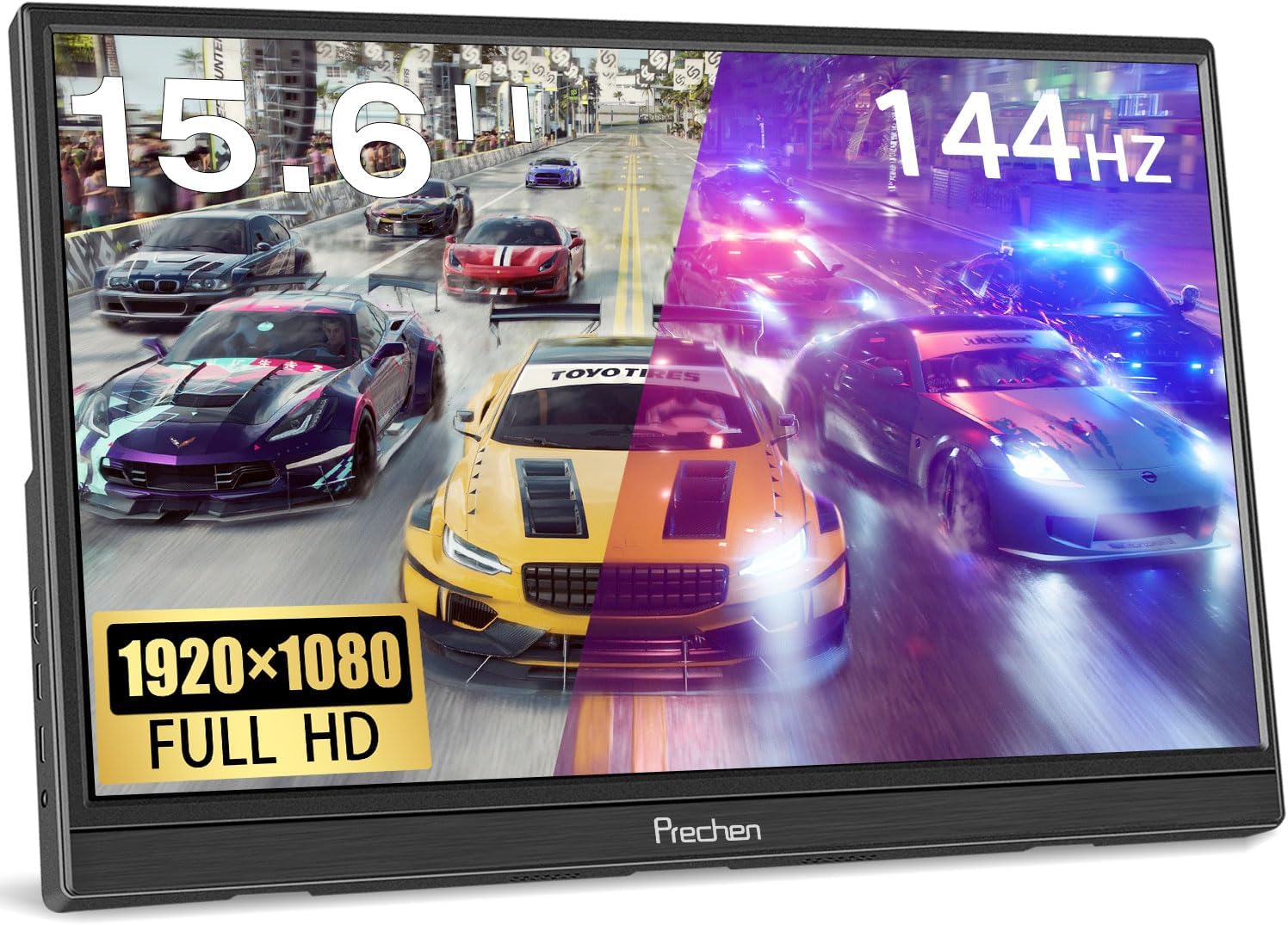 Prechen 144HZ Portable Monitor, 15.6 Zoll 1080 FHD Tragbarer Monitor,99 ...
