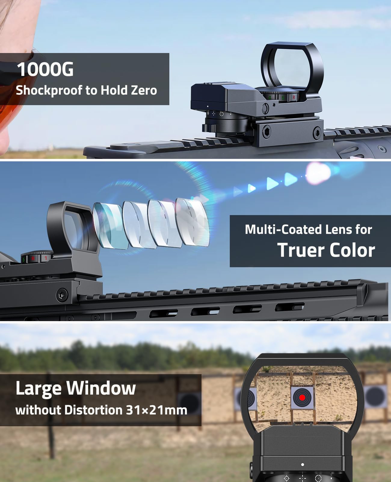 Snapklik.com : CVLIFE FoxSpook Motion Awake Multi Reticle Green & Red ...
