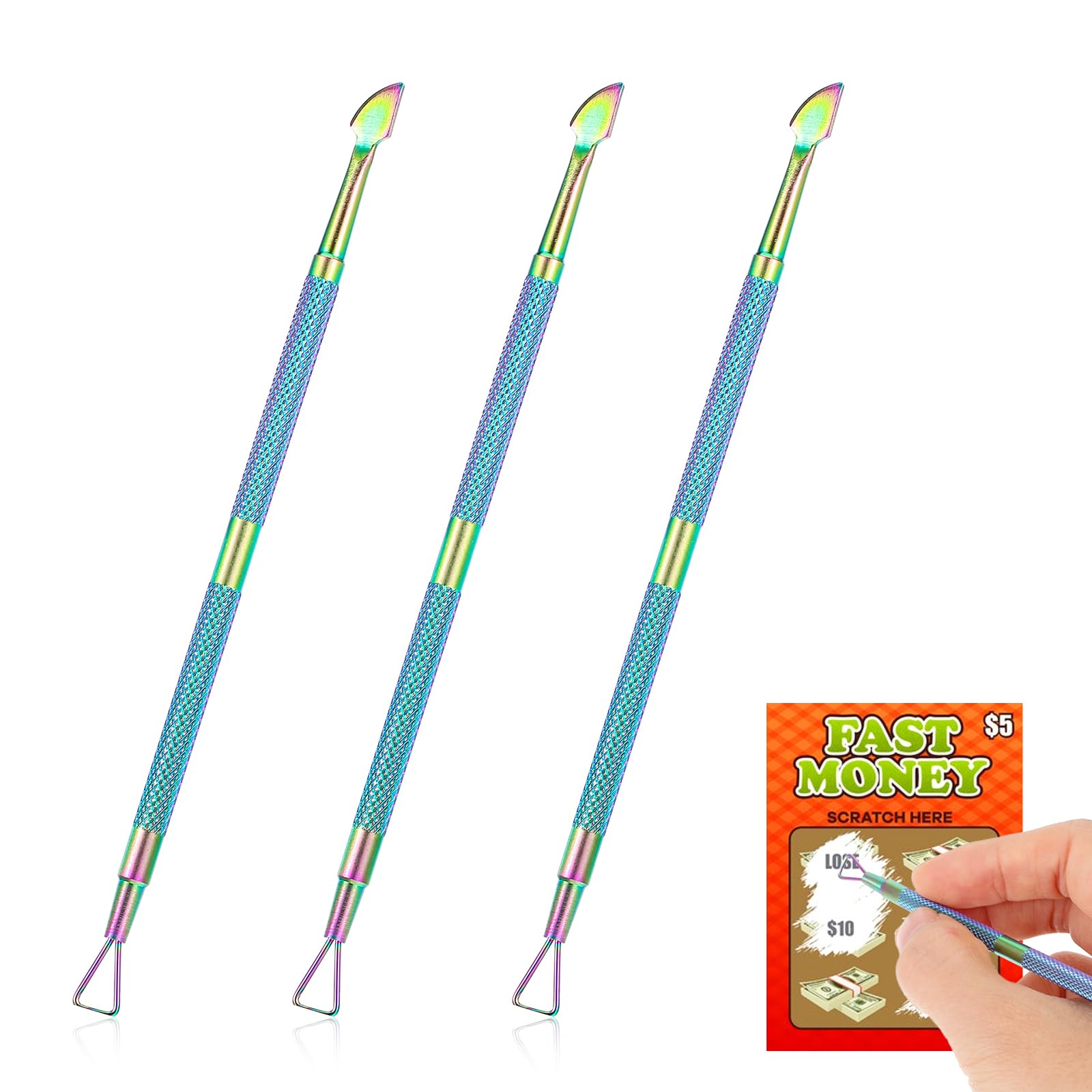 Amazon.com: HaiFafafaing 3pcs Lottery Ticket Scratcher Tool Double ...