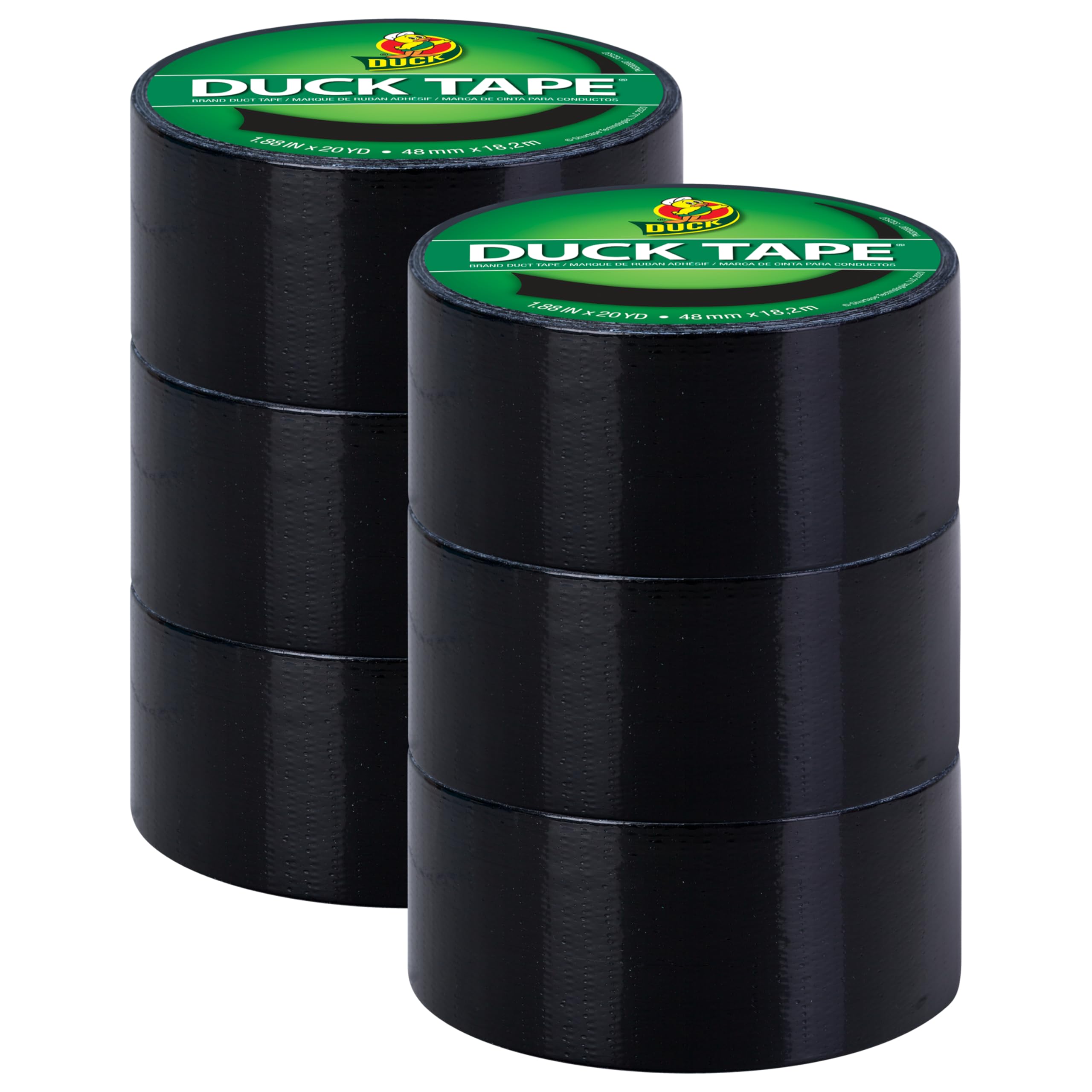 Snapklik.com : Duck Brand Duck Color Duct Tape, 6-Roll, Black