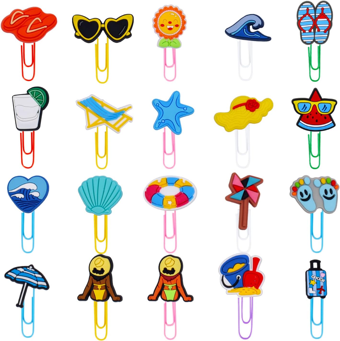 Amazon.com: Cute Bookmarks Cartoon Bulk Paperclips - 20 Pcs Summer ...