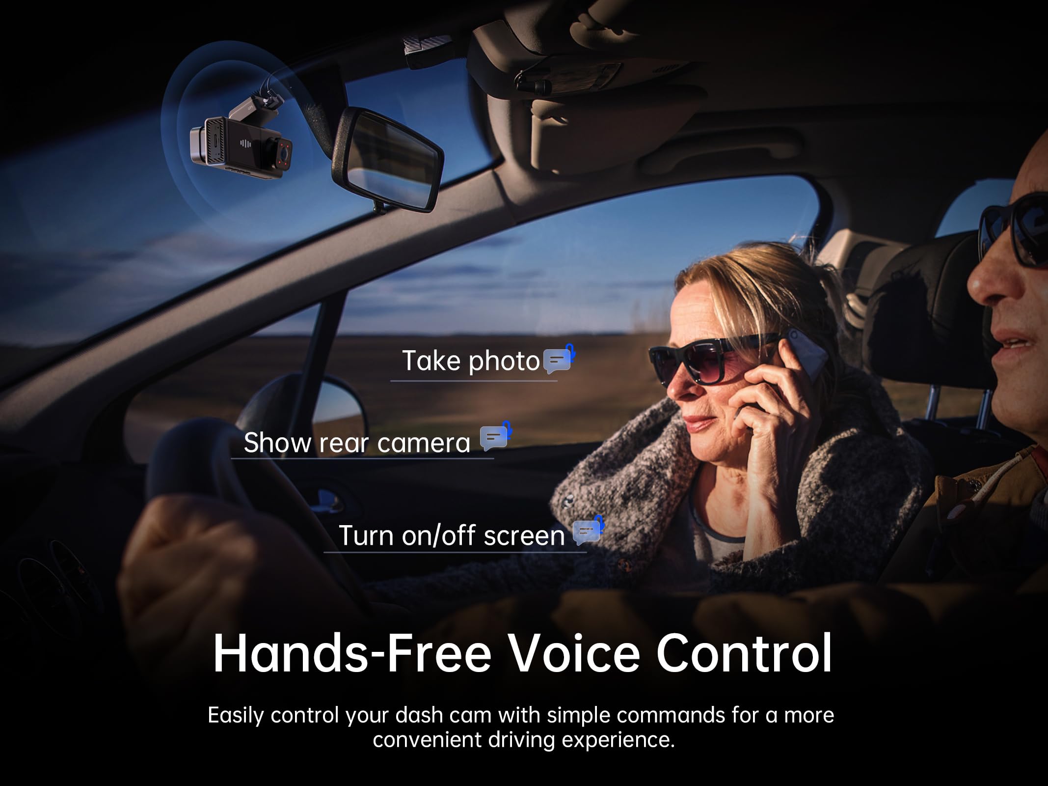 Snapklik.com : Pelsee P2 Trio 3 Channel 4K WiFi Dash Cam, 4K+1080P ...