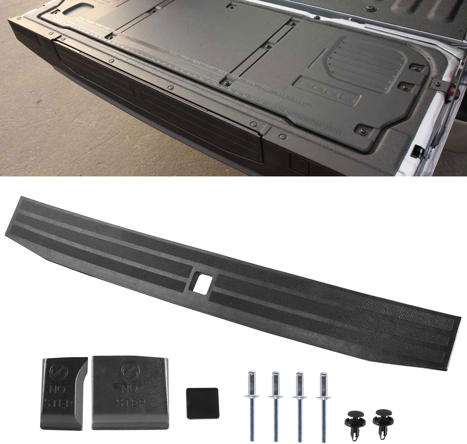 Amazon.com: YZQPNB Tailgate Flex Step Pad Molding Trim Compatible with ...