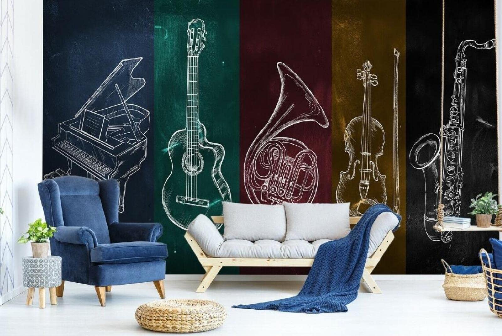 Instrumentos De Papel Tapiz Papel Tapiz De Diseñador Para Amantes De