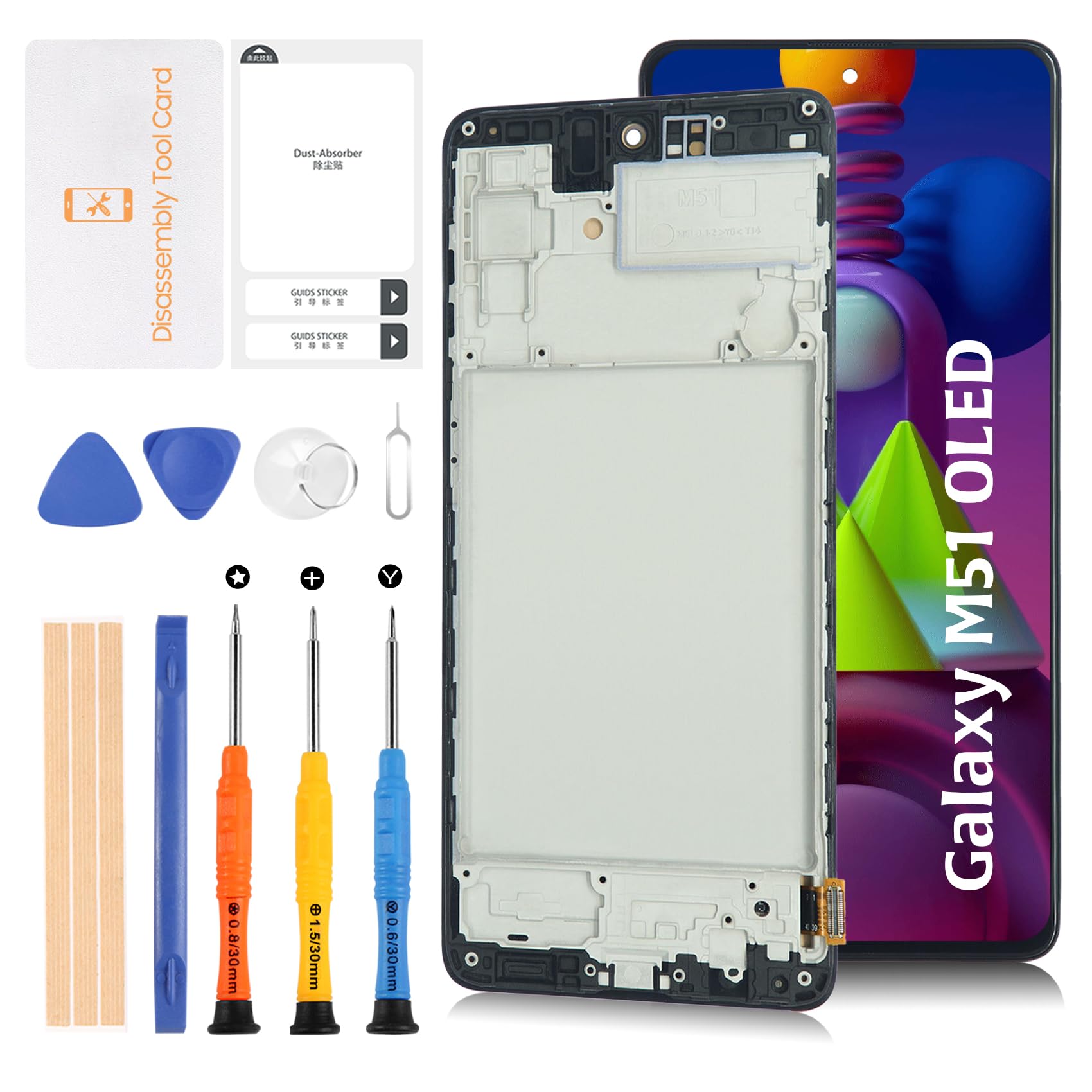 Amazon.com: A-MIND for Samsung Galaxy M51 SM-M515F OLED 6.7” 2020 LCD ...