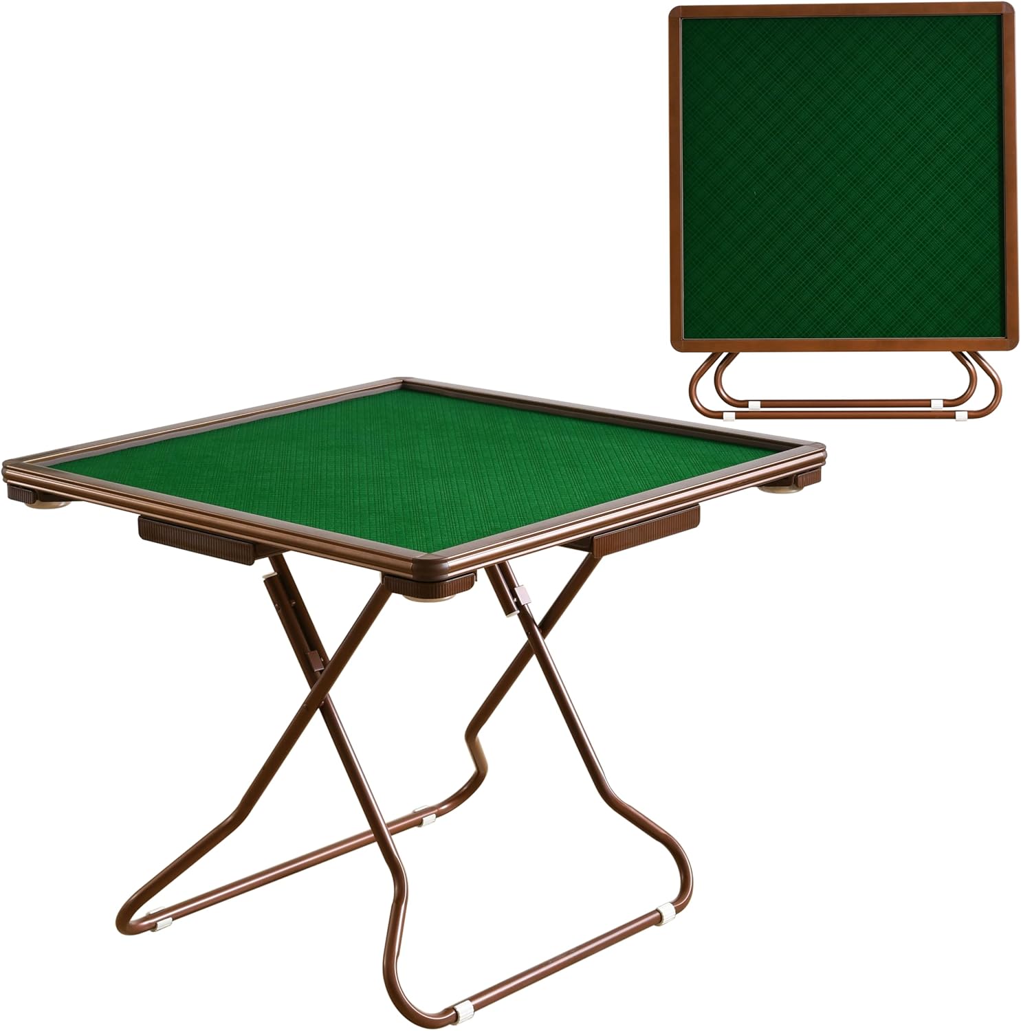 Amazon.com: 35" Mahjong Table, Square 4 Player Folding Card Table With 4 Drawers And 4 Cup ...