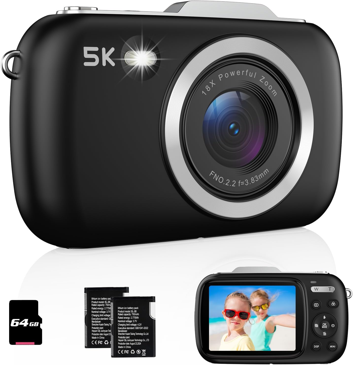 Amazon.com : Digital Point and Shoot Camera, Compact Digital Camera ...