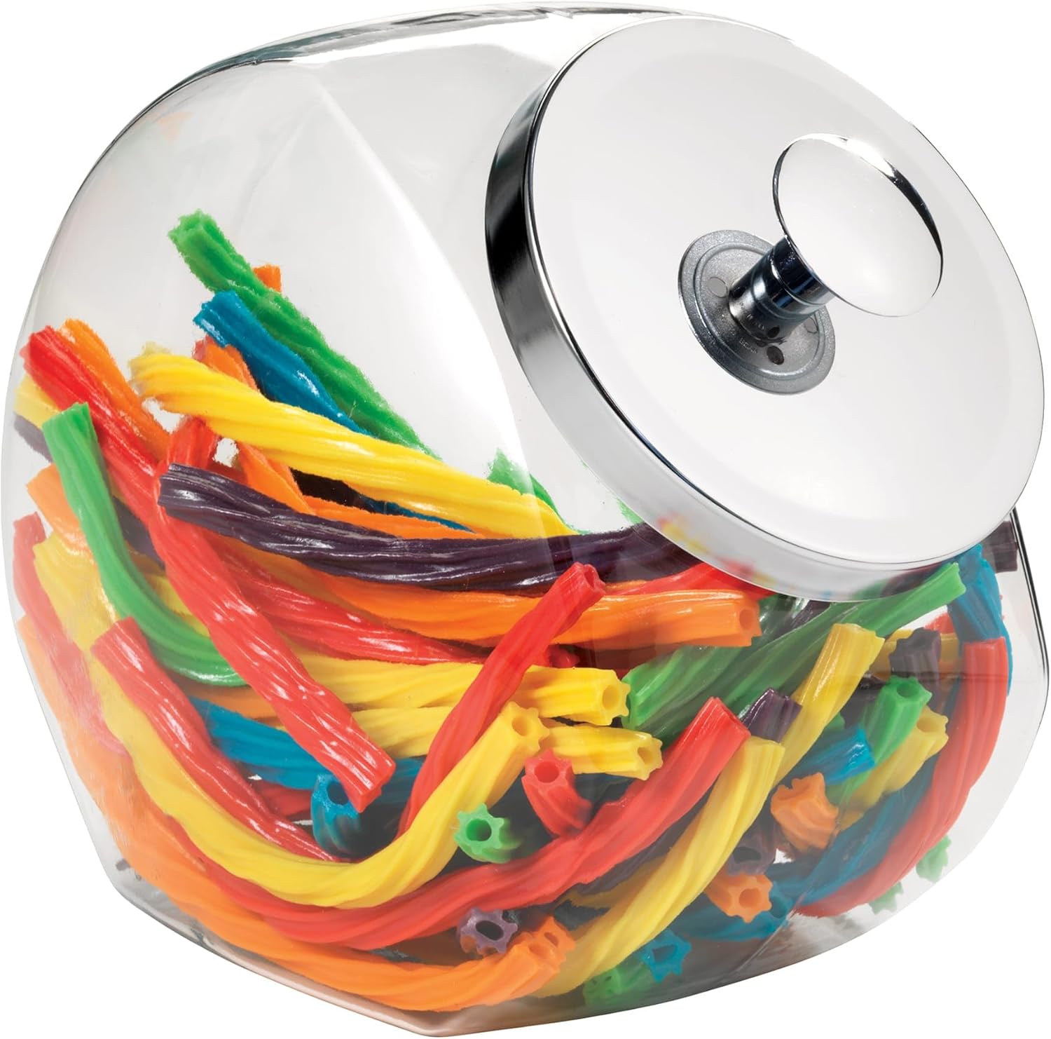 Anchor Hocking Glass Sweet Jar Cookie Jar with Chrome Lid Shop Display ...