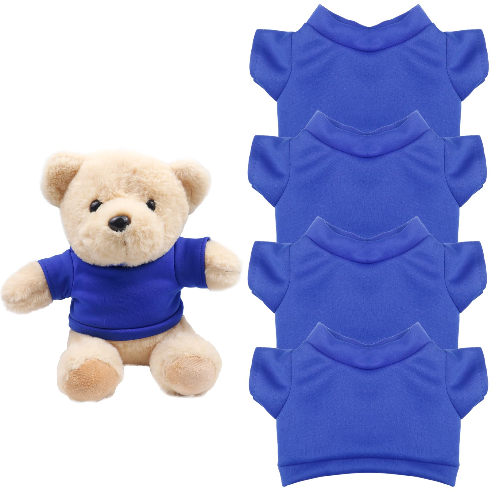 Amazon.com: 4 PCS Stuffed Bear Basic T Shirt Clothes for 10-12Inch/12 ...