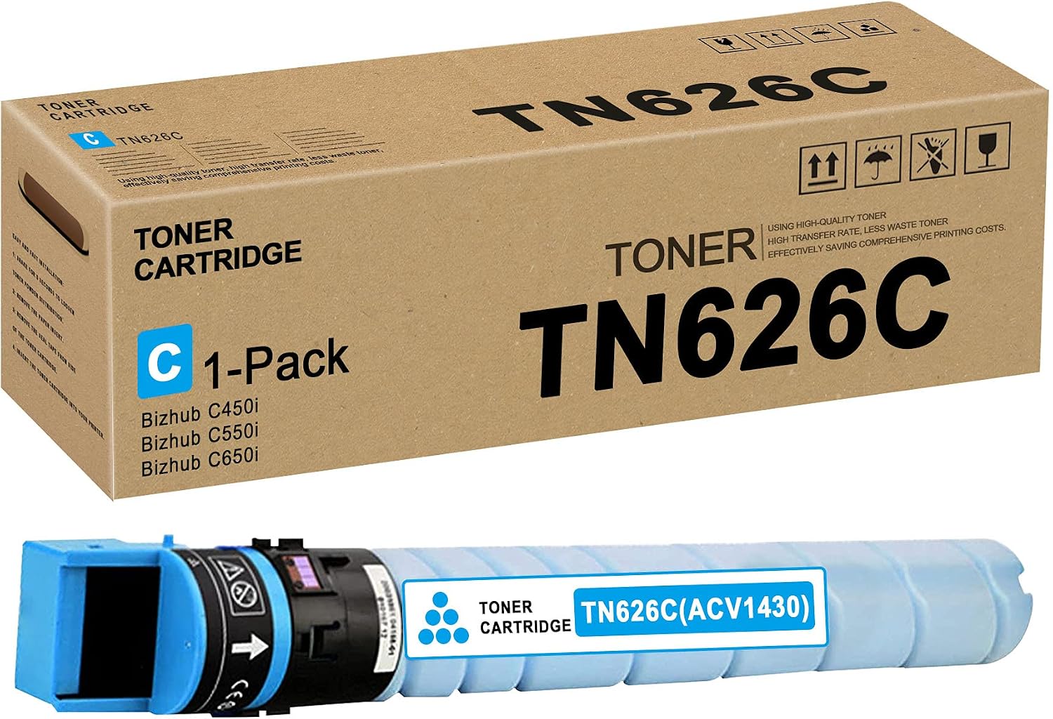 Amazon.com: TN626C | ACV1430 TN-626 Toner Cartridge (Cyan,1 Pack ...