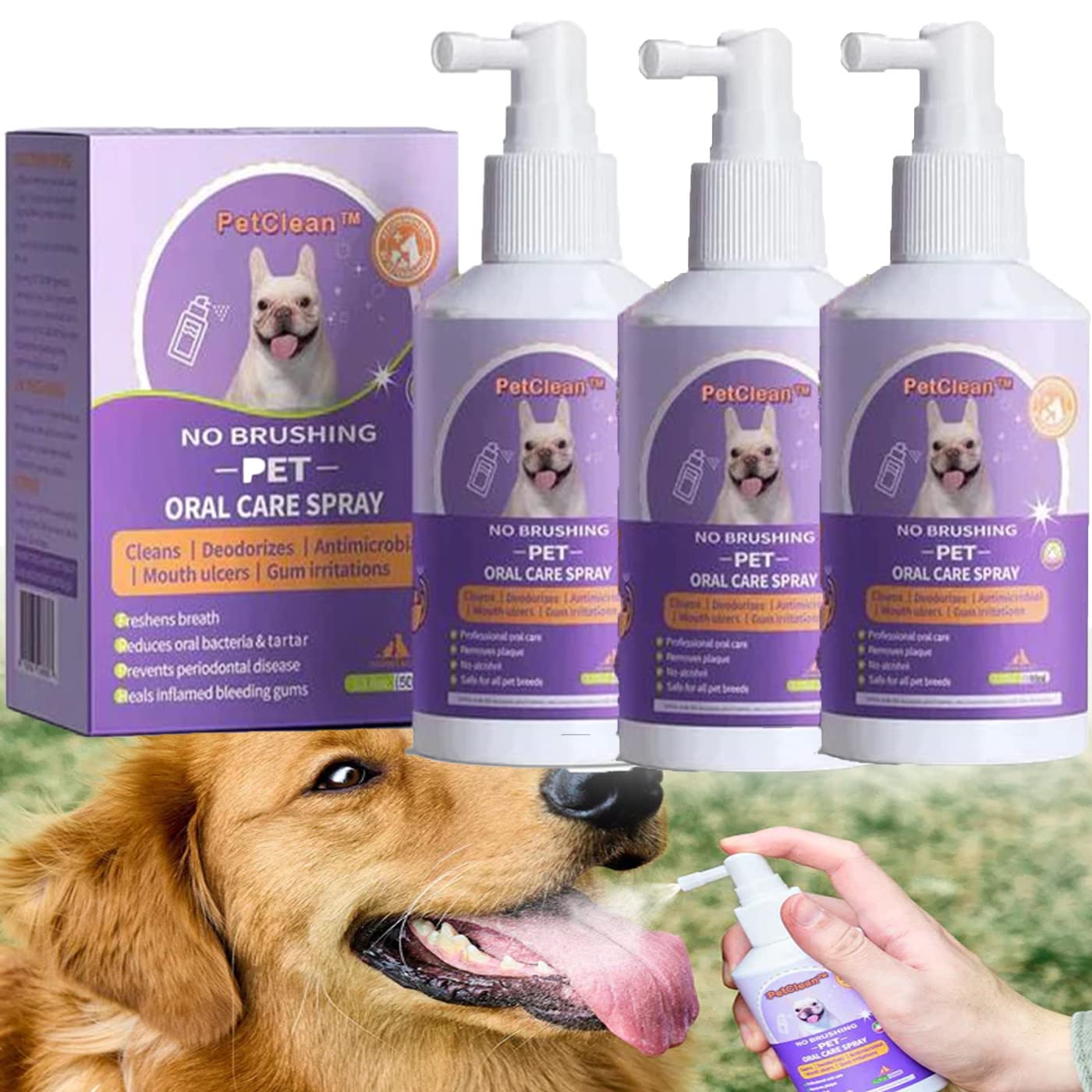 seuloo Petclean Teeth Cleaning Spray For Dogs & Cats,Pet Clean Teeth ...