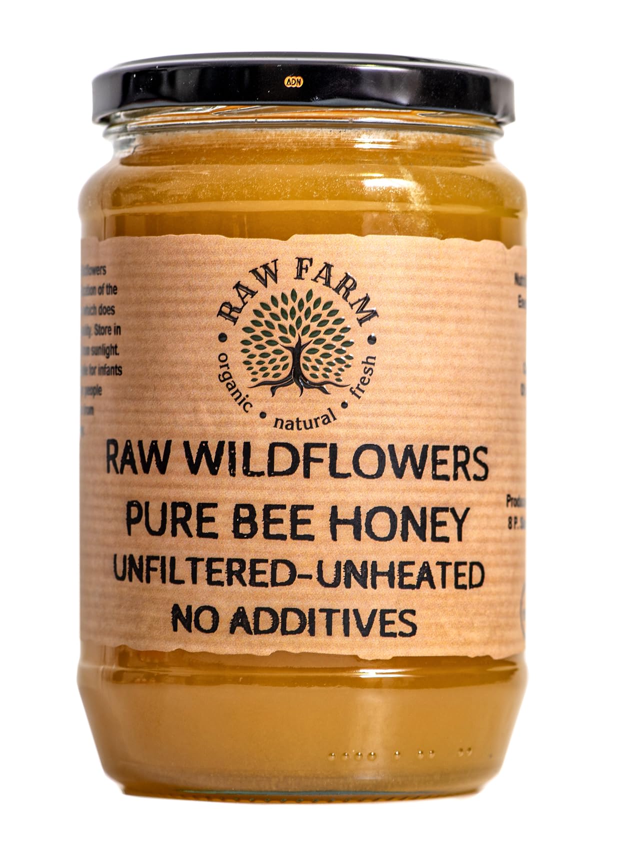 900 g Pure Raw Wildflowers Honey - Unfiltered, Unheated, Unpasteurized ...