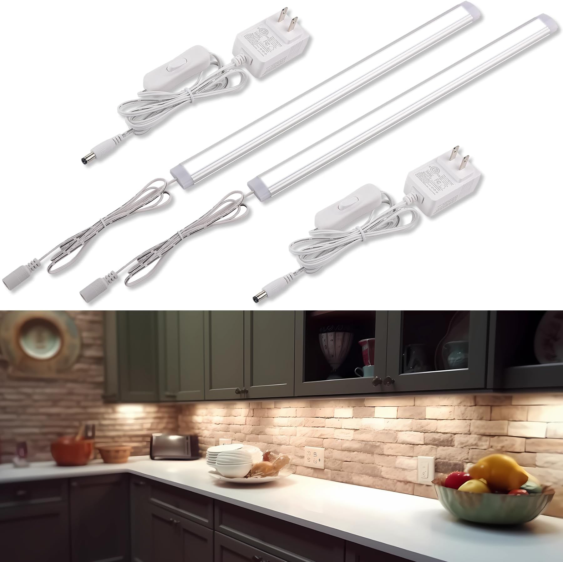 Lvyinyin Under Cabinet LED Light Bar 15", Single Curio Cabinet Display ...