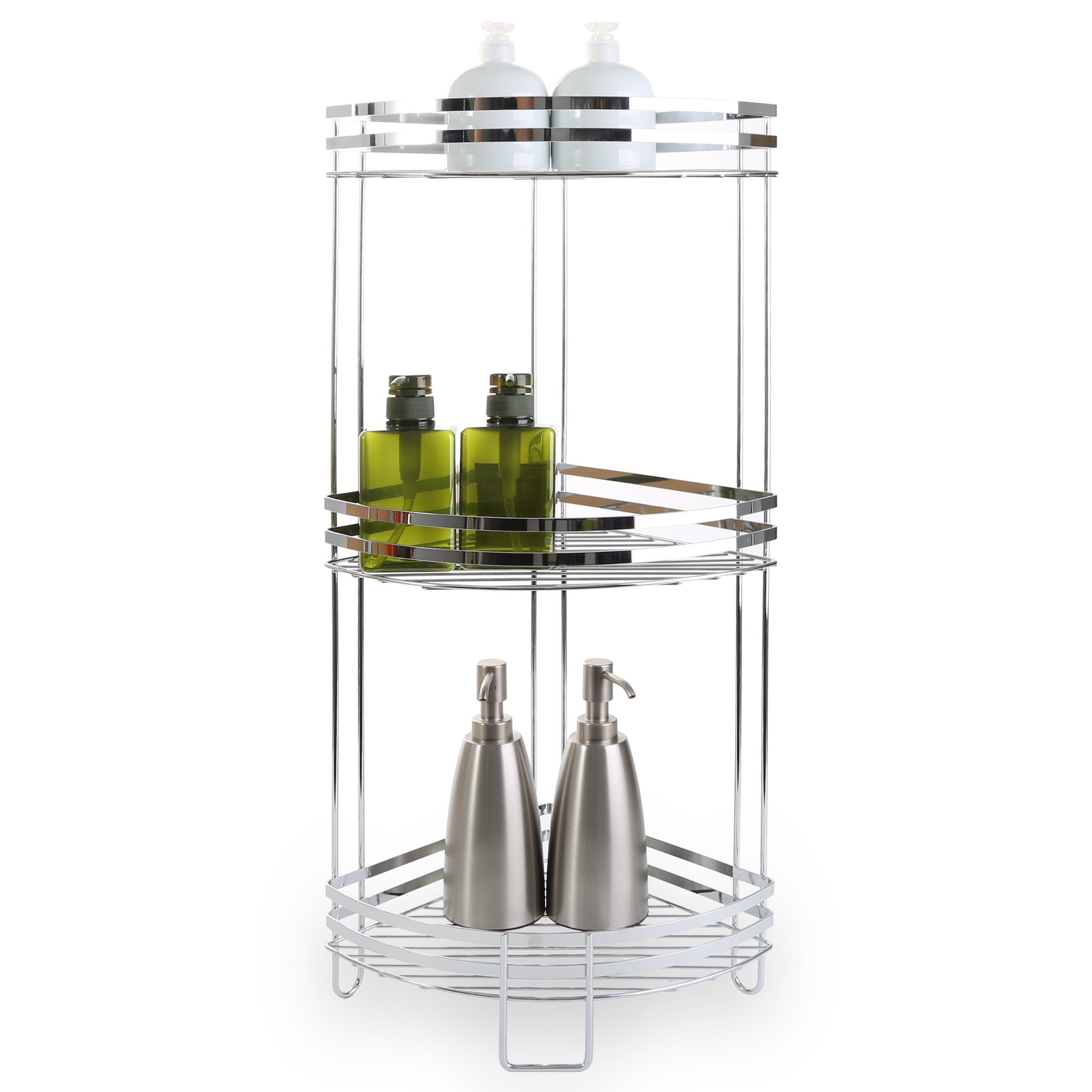Amazon.com: BINO 'Lafayette' Chrome Corner Spa Tower, 3-Tier : Home ...