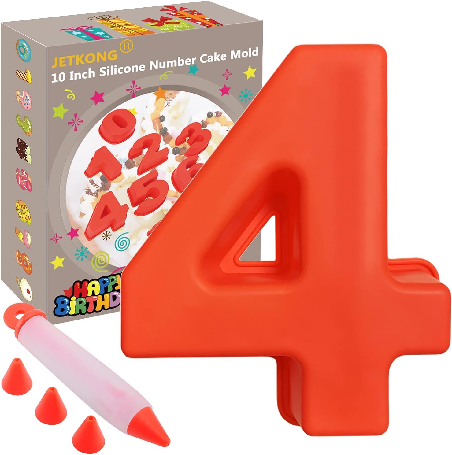 Amazon.com: JETKONG 10-Inches Silicone Number Cake Mold DIY Baking Cake ...