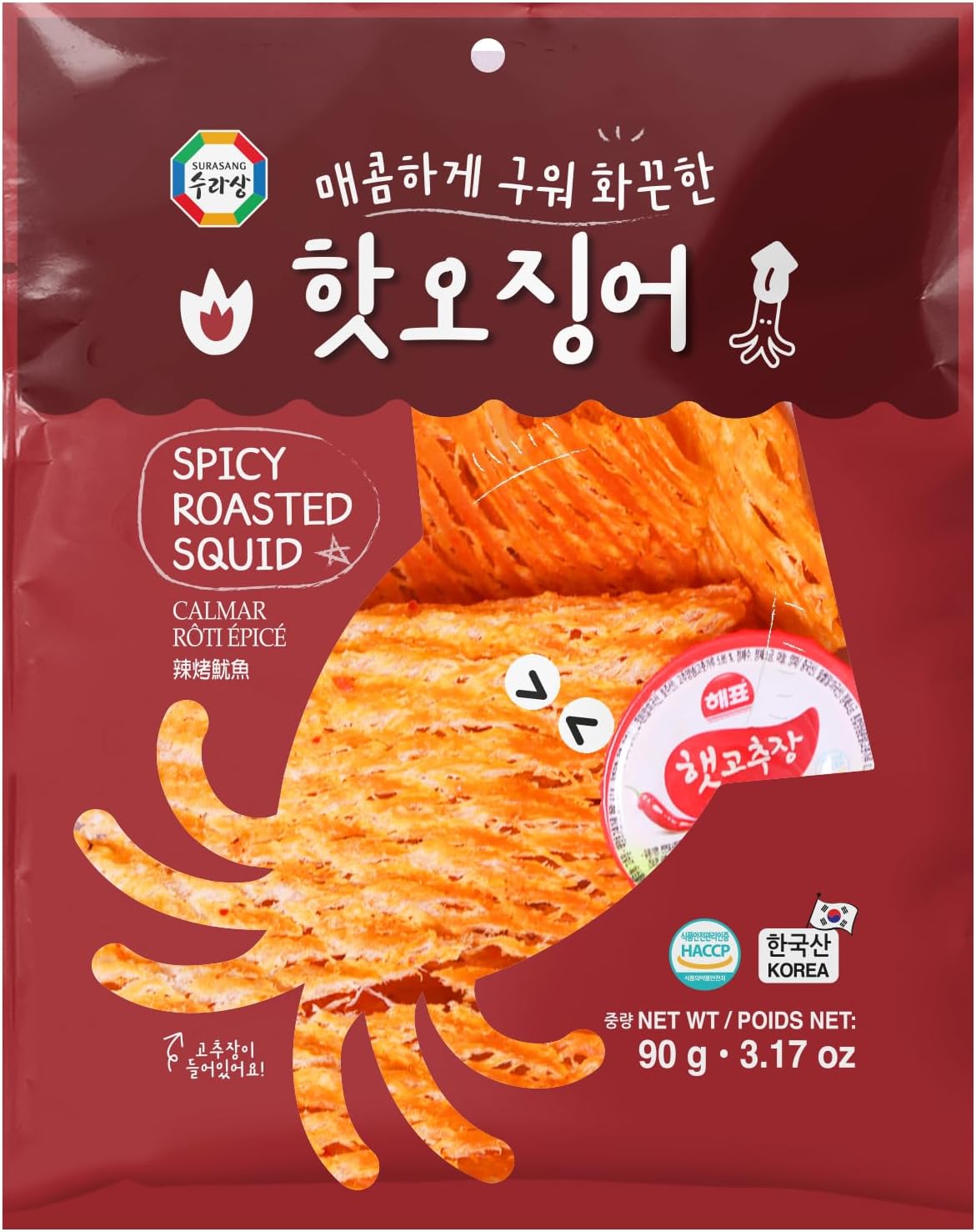 Amazon.com: Surasang Dried and Roasted Squid Jerky Snack with Spicy ...